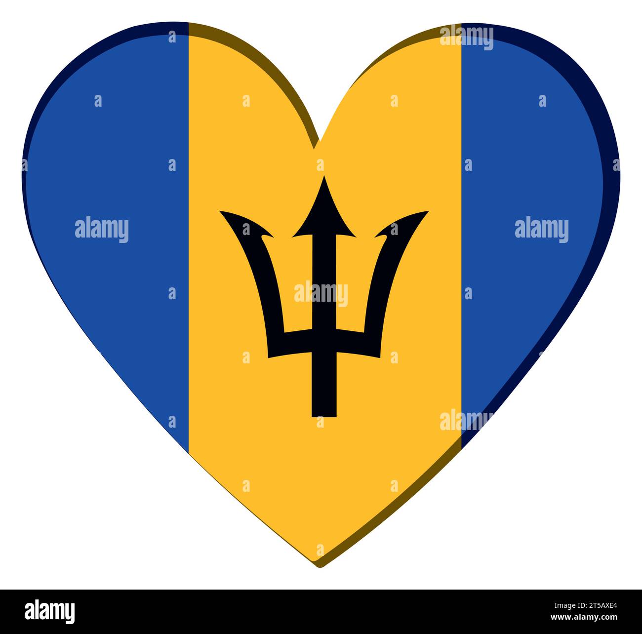 Isolated heart shape with the flag of Barbados Vector Stock Vector ...
