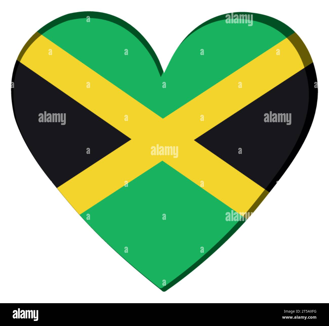 Isolated heart shape with the flag of Jamaica Vector Stock Vector Image ...