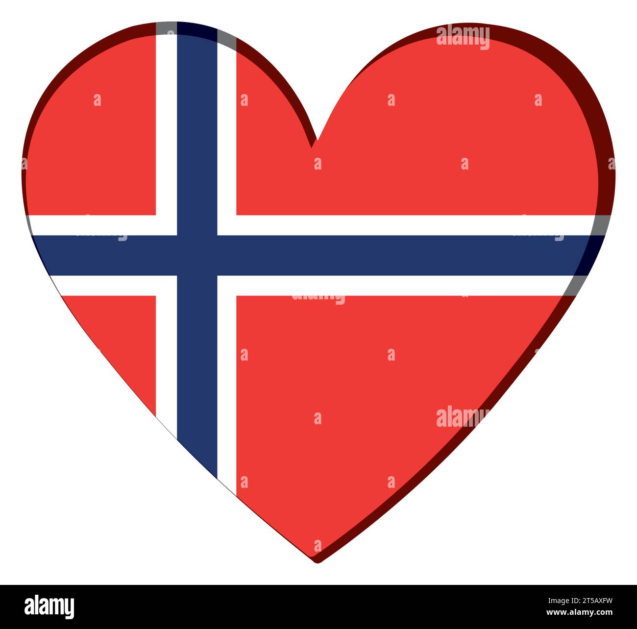 Isolated heart shape with the flag of Norway Vector Stock Vector Image ...