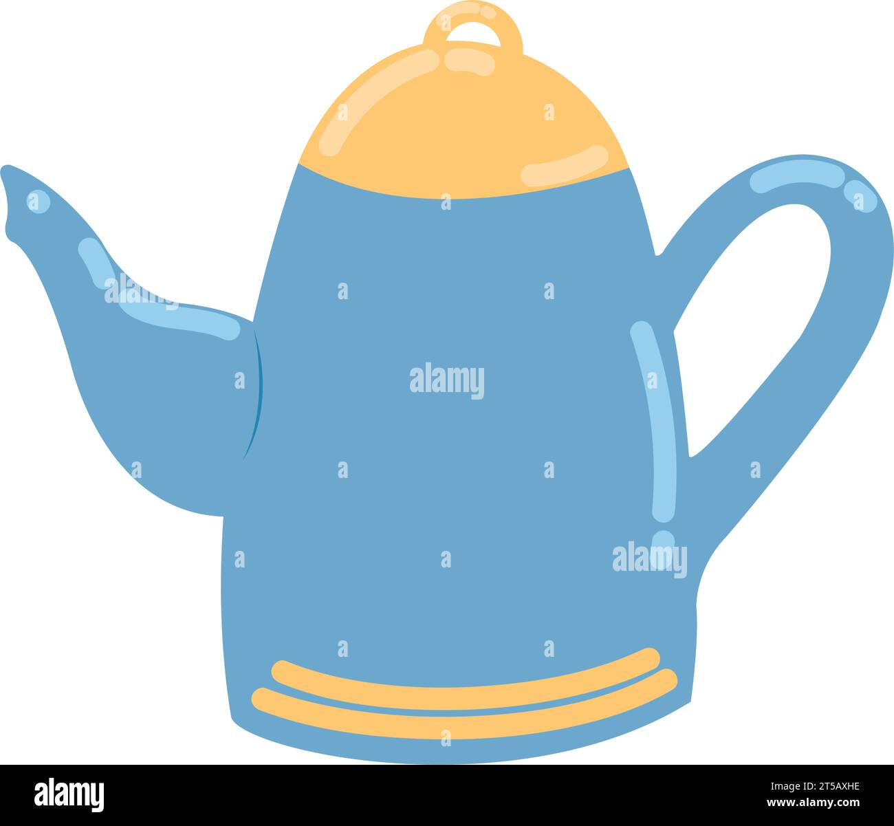 Top view blue teapot Stock Vector Images - Alamy