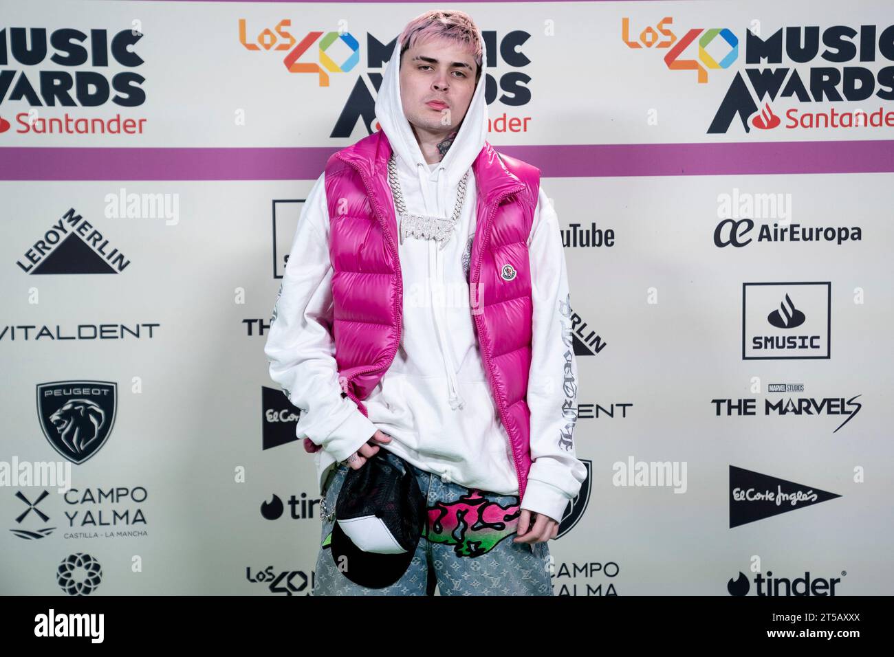 Singer Lit Killah poses during the photocall of the 40 Music Awards ...