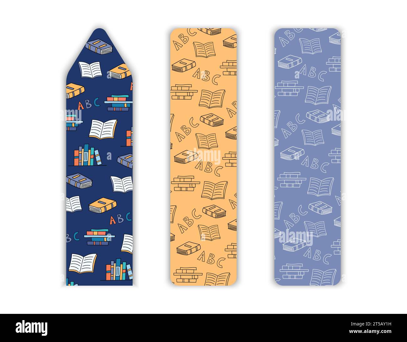 Bookmarks for kids design templates. Paper book marks set. Vector cute ...