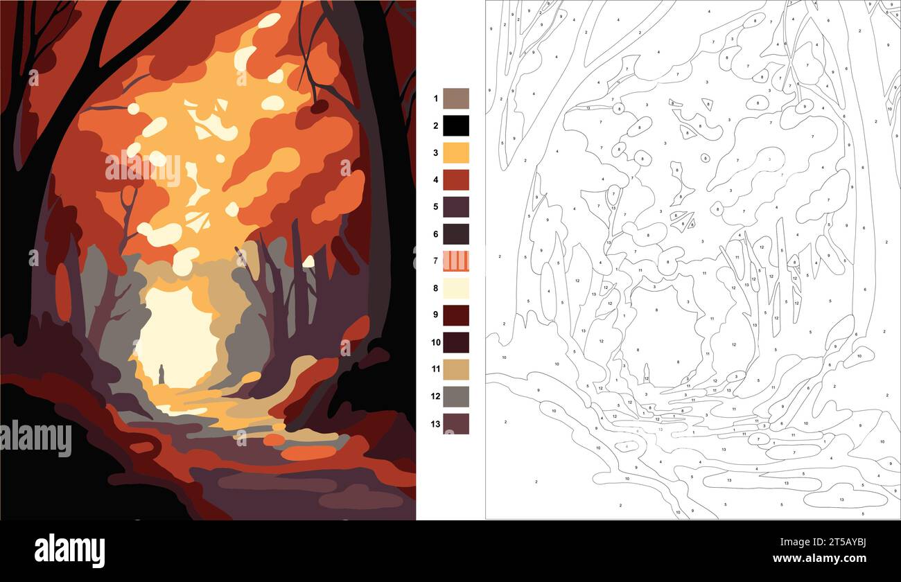 Autumn, Painting by Numbers for adults, Painting by Numbers Kits ...