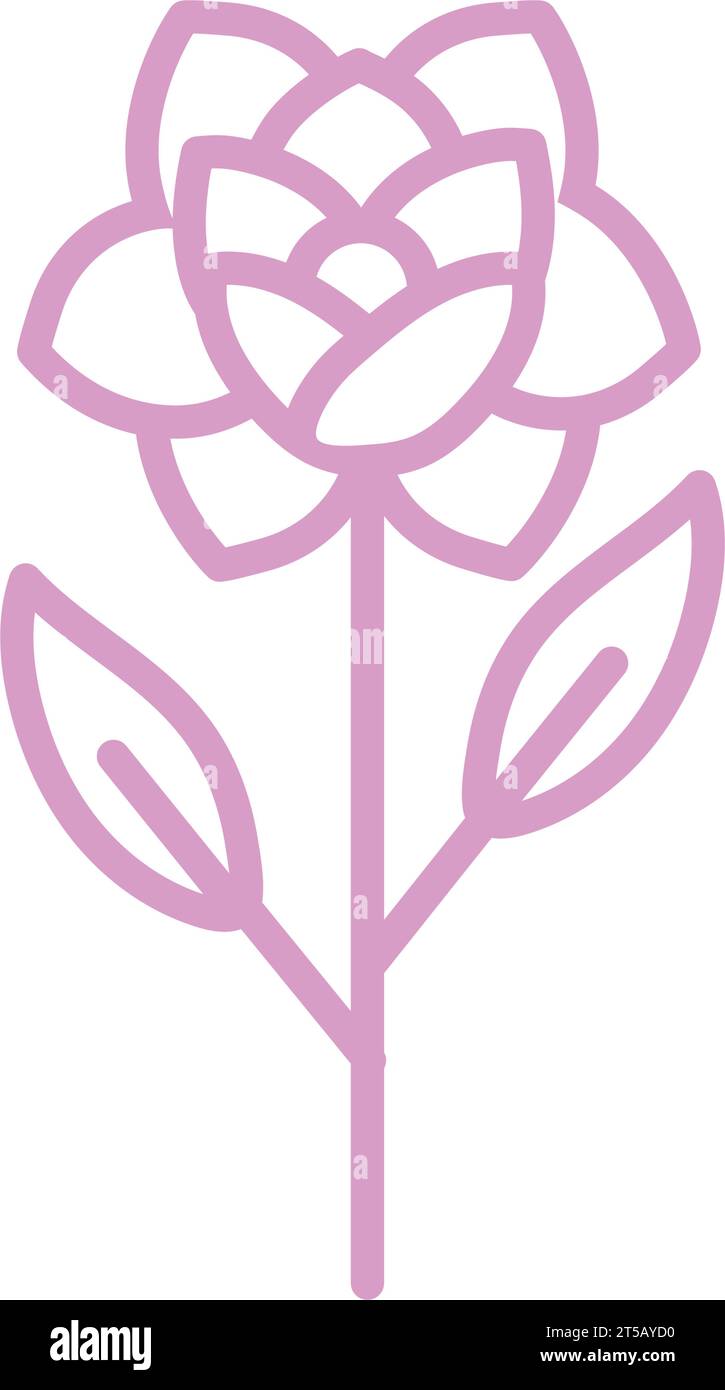 Isolated flower outline icon Vector Stock Vector Image & Art - Alamy