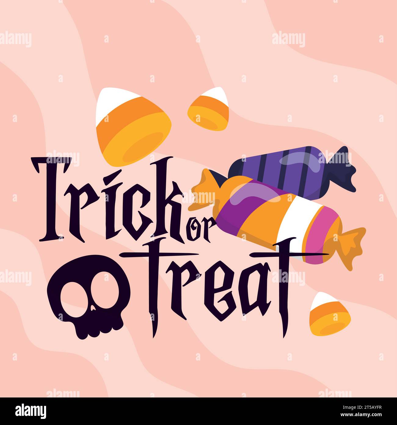 Halloween candies poster Trick or treat Vector Stock Vector Image & Art ...