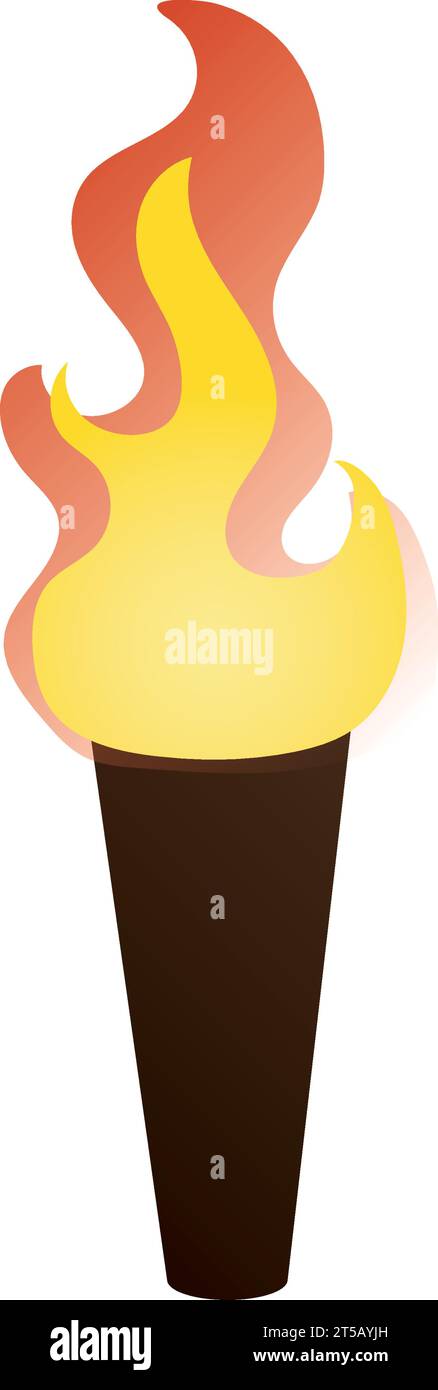 Isolated colored torch icon flat design Vector Stock Vector Image & Art ...