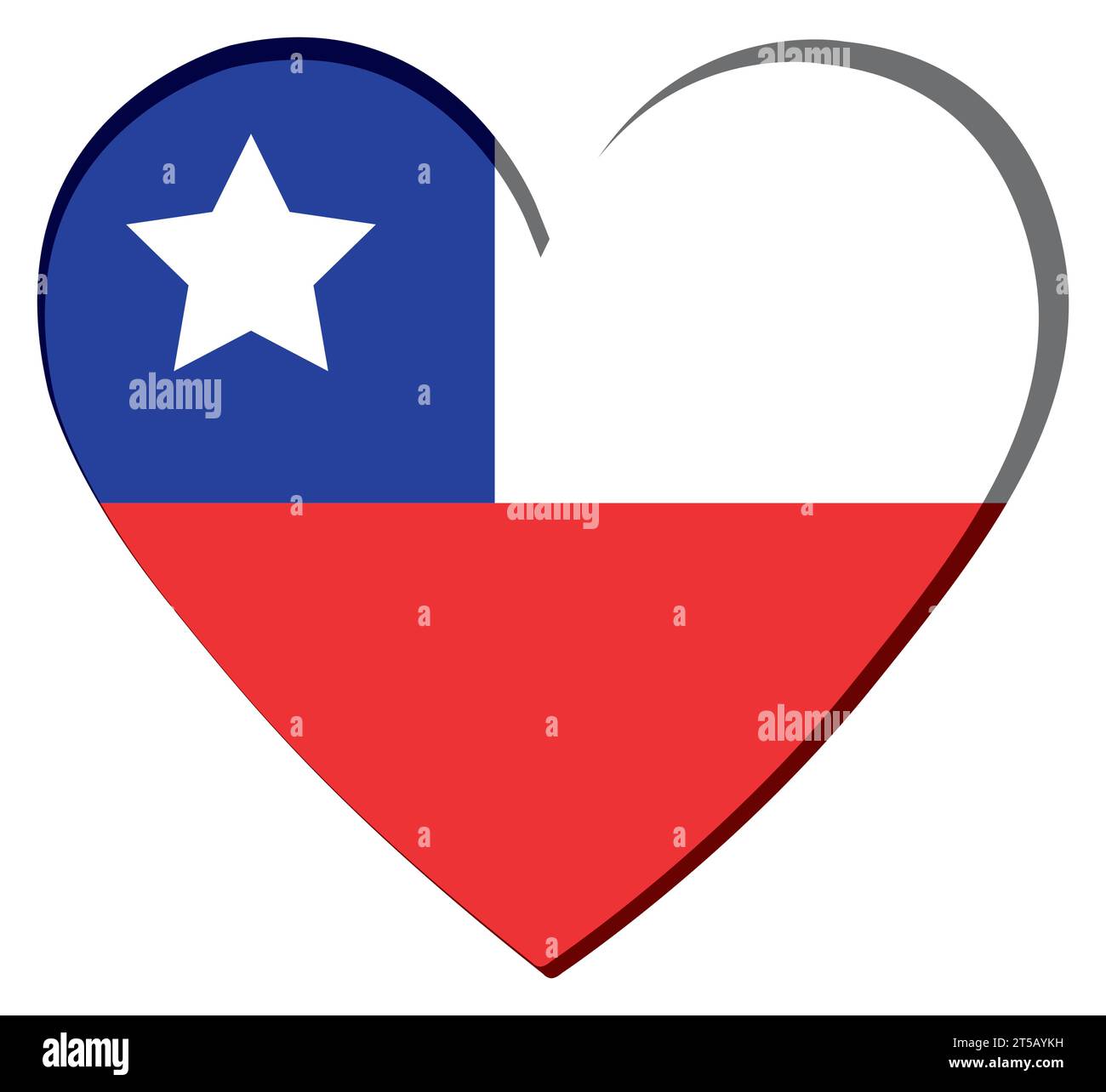 Isolated heart shape with the flag of Chile Vector Stock Vector Image ...
