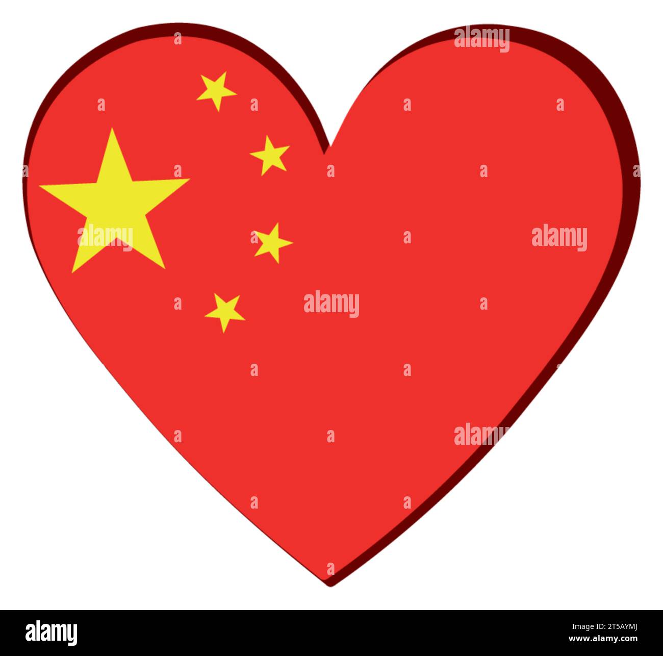 Isolated heart shape with the flag of China Vector Stock Vector Image ...