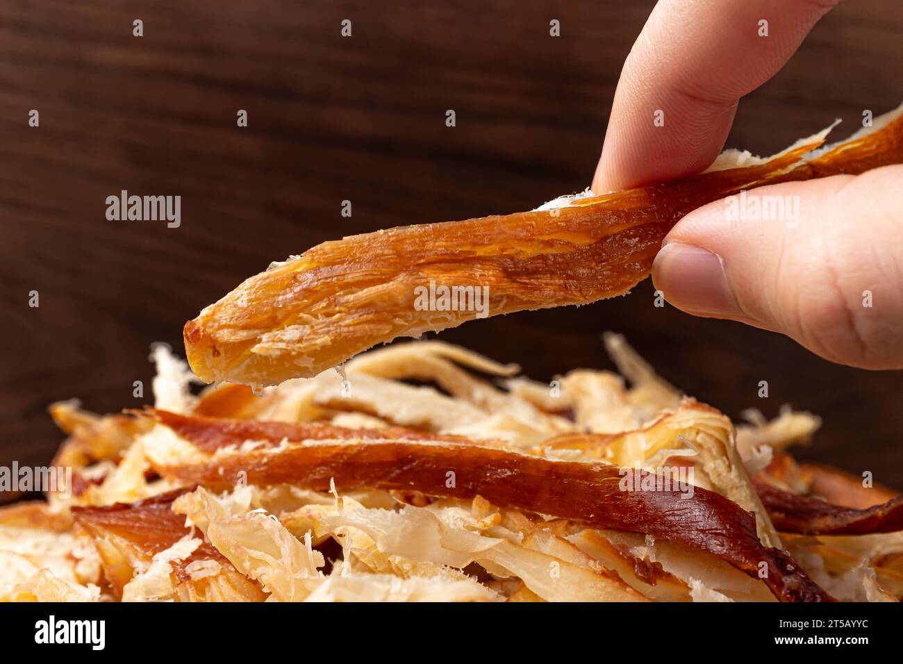Sweet and chewy pastry butter squid Stock Photo - Alamy