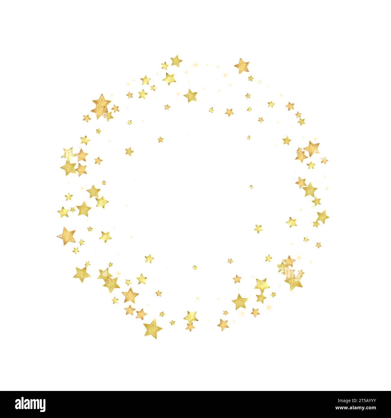 Magic stars vector overlay. Gold stars scattered around randomly ...