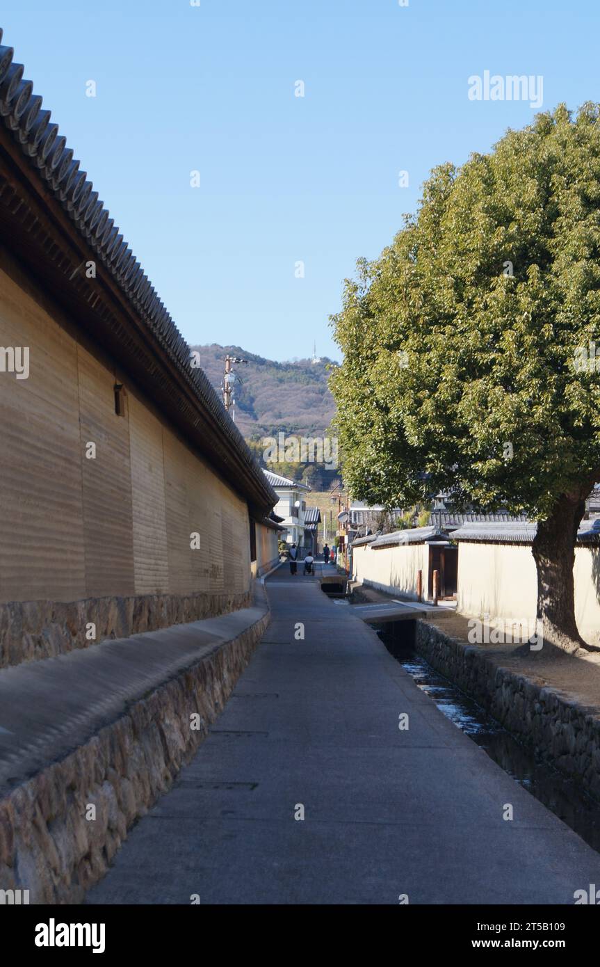 Footpath in a small town near Horyuji Temple, Nara, Osaka, Japan Stock ...