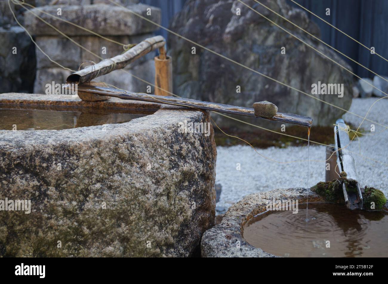 Water feature in Japan Stock Photo - Alamy