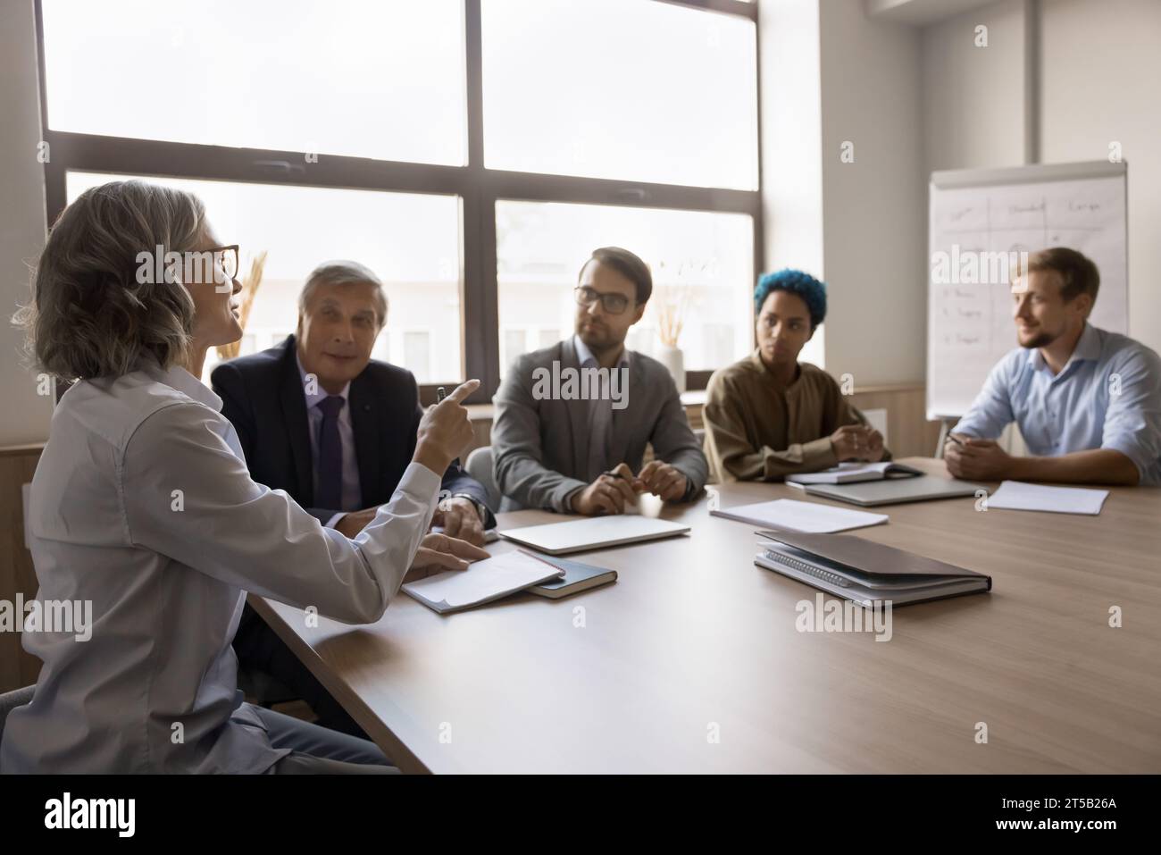 Focused grey haired business leader hi-res stock photography and images ...