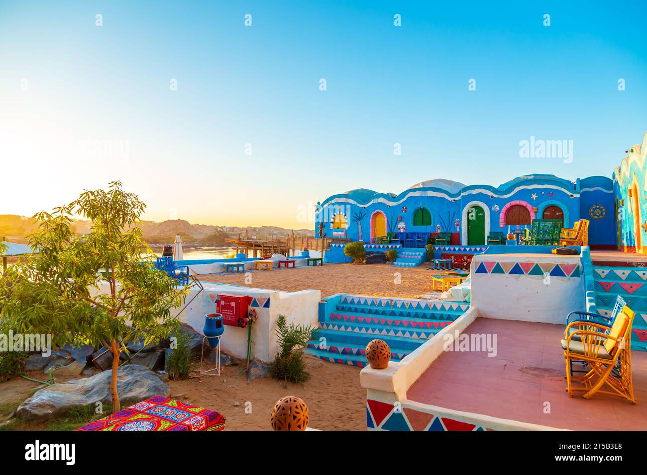 Dawn in the famous Nubian village. Aswan, Egypt – October 18, 2023 ...