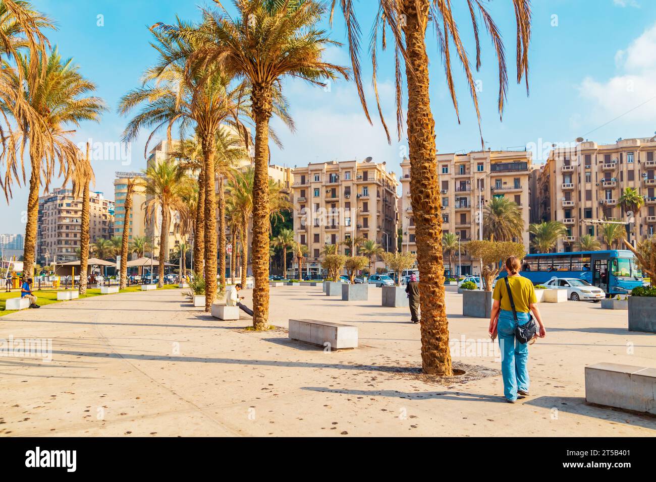 Tahrir Square in the center of Cairo. Cairo, Egypt – October 25, 2023 ...