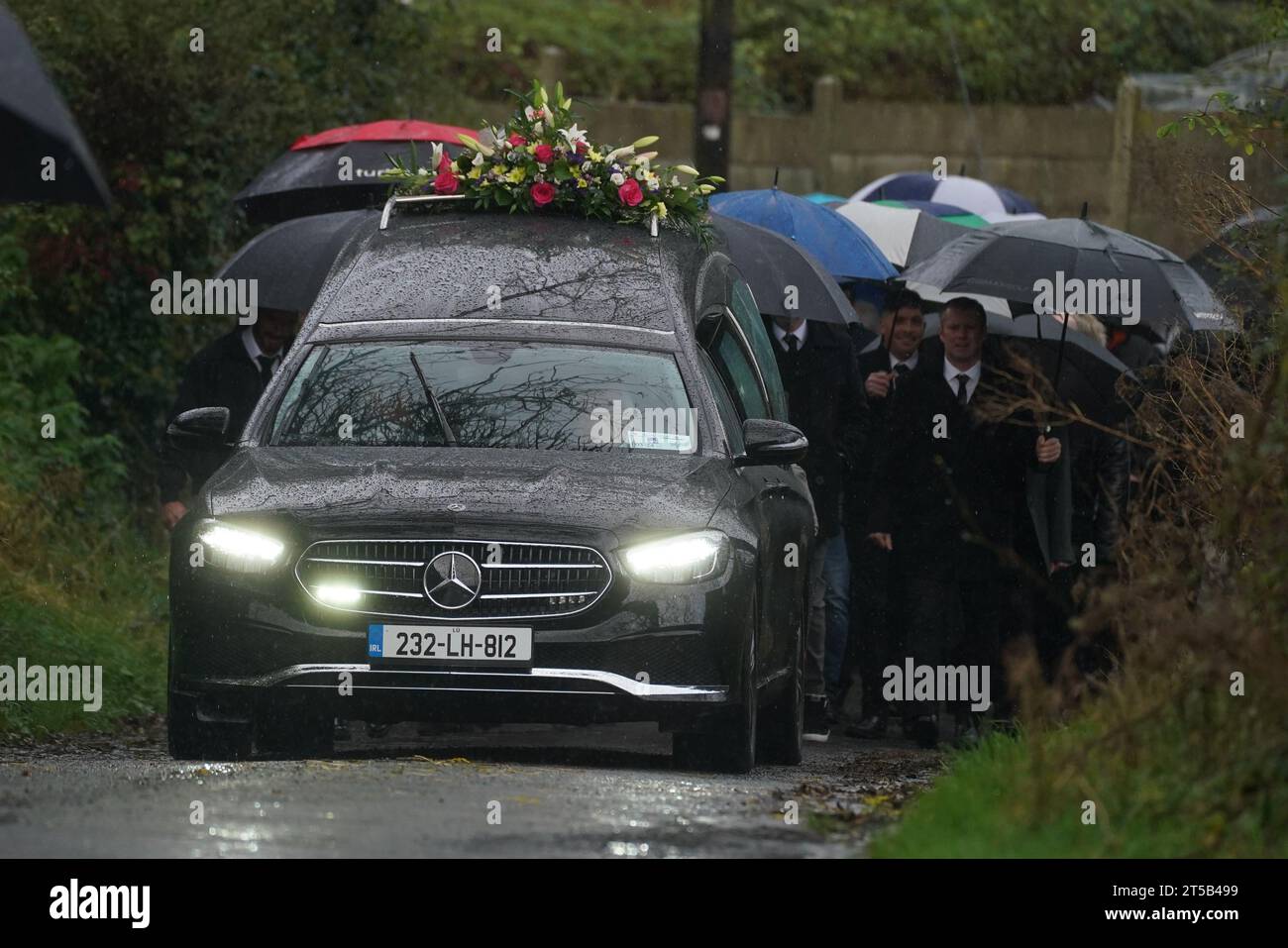The funeral procession for Denise Morgan arrives at the Church of the ...