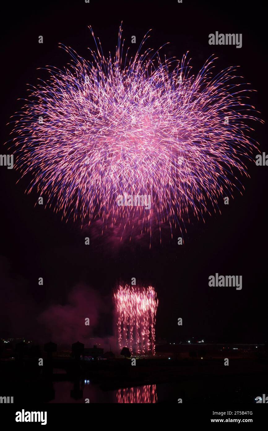 Approximately 20,000 fireworks bloom in the night sky during the ...