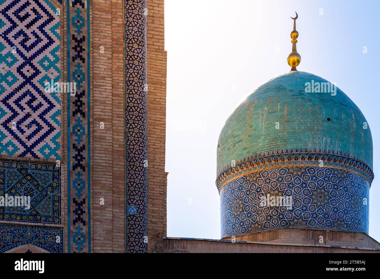 Tashkent, Uzbekistan-august 11, 2023:view of one of the blue domes of ...