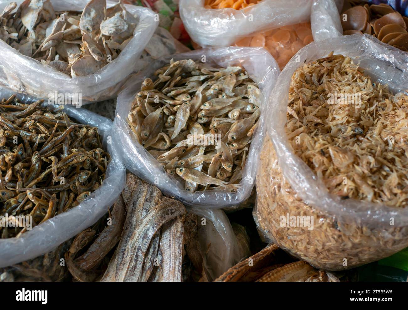 Ikan asin, salted fish at traditional market in Yogyakarta, Indonesia ...