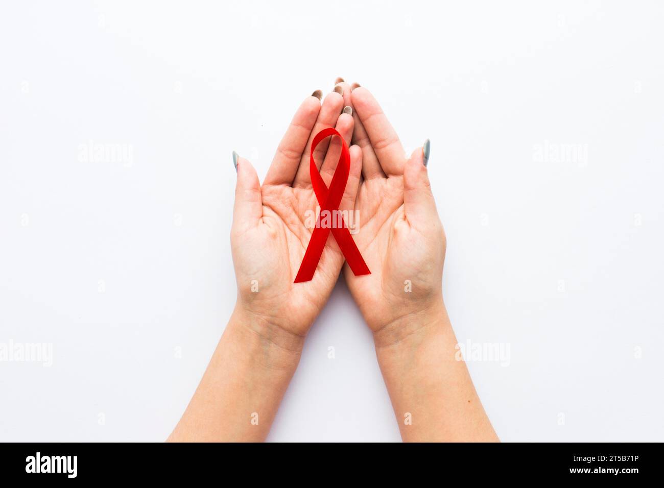 Crop hands with myeloma symbol Stock Photo - Alamy