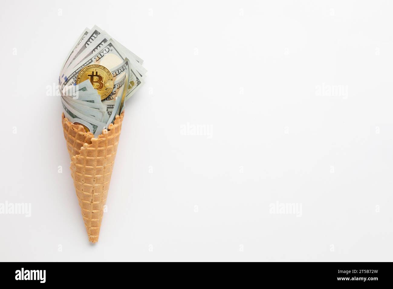 Currency ice cream with copy space Stock Photo - Alamy