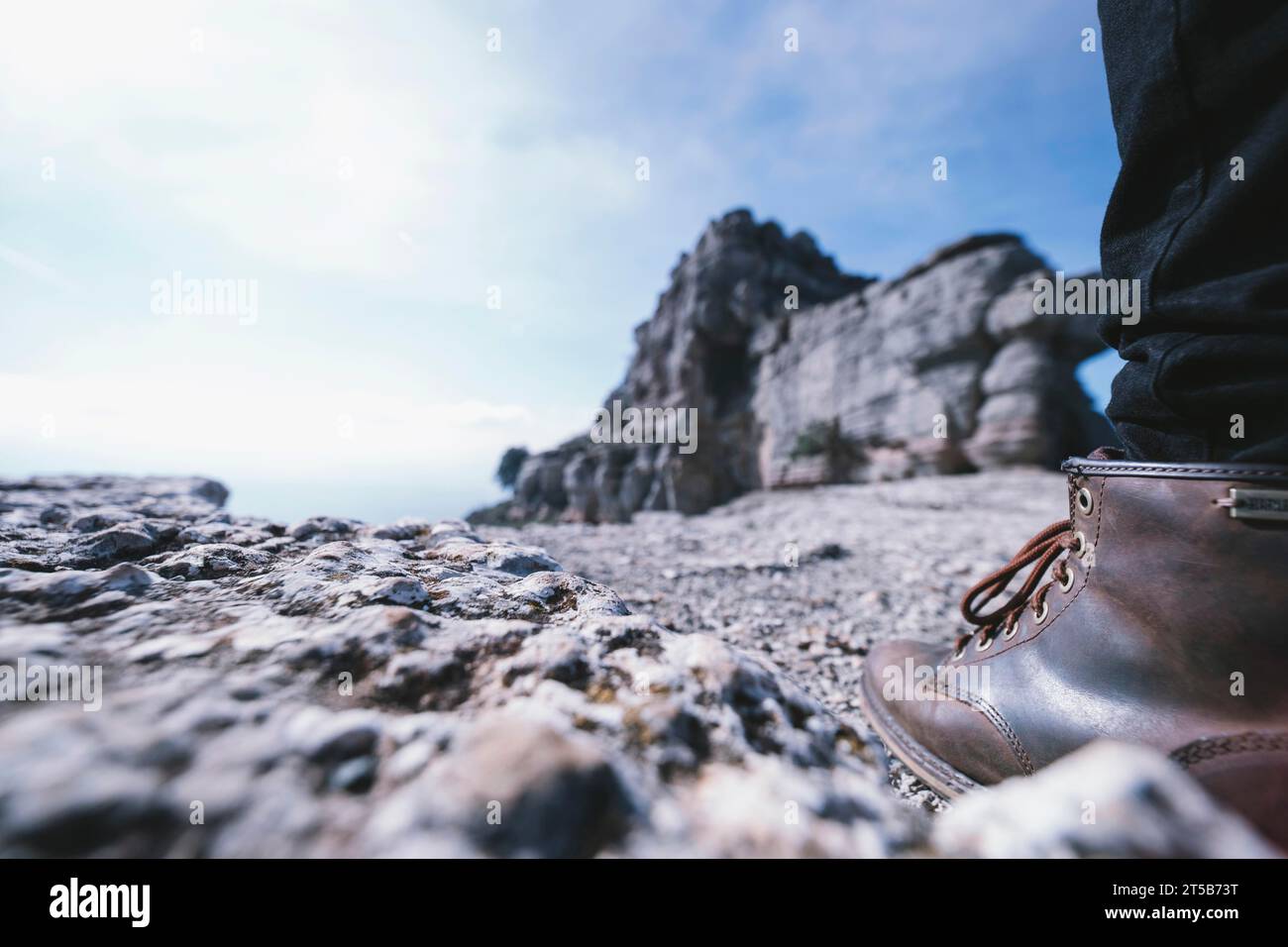 Crop leg rock Stock Photo - Alamy