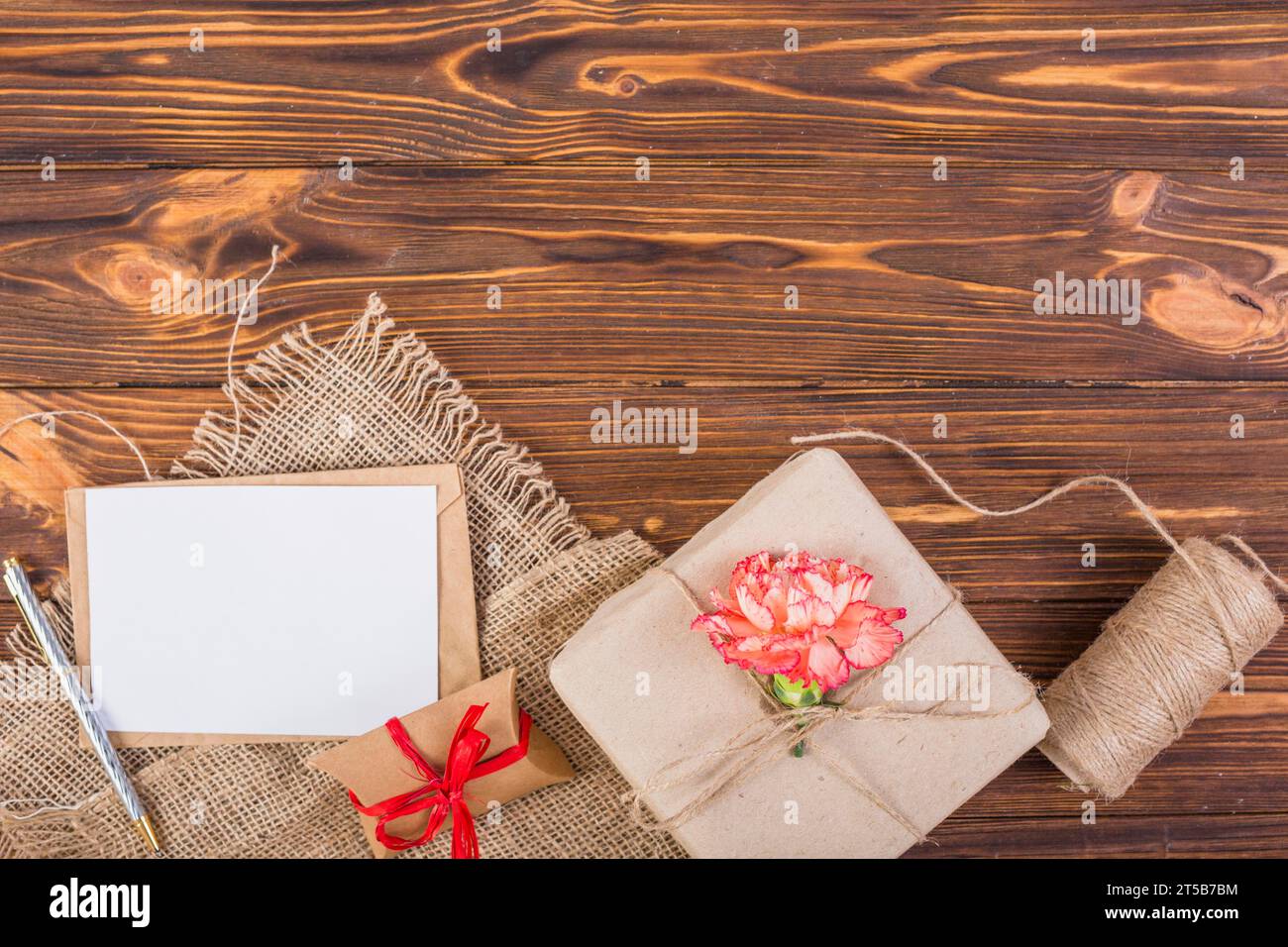 Frame letter with present boxes Stock Photo - Alamy