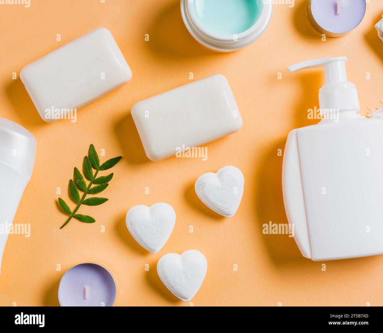 Liquid soap dispenser pump soap cream colored backdrop Stock Photo - Alamy