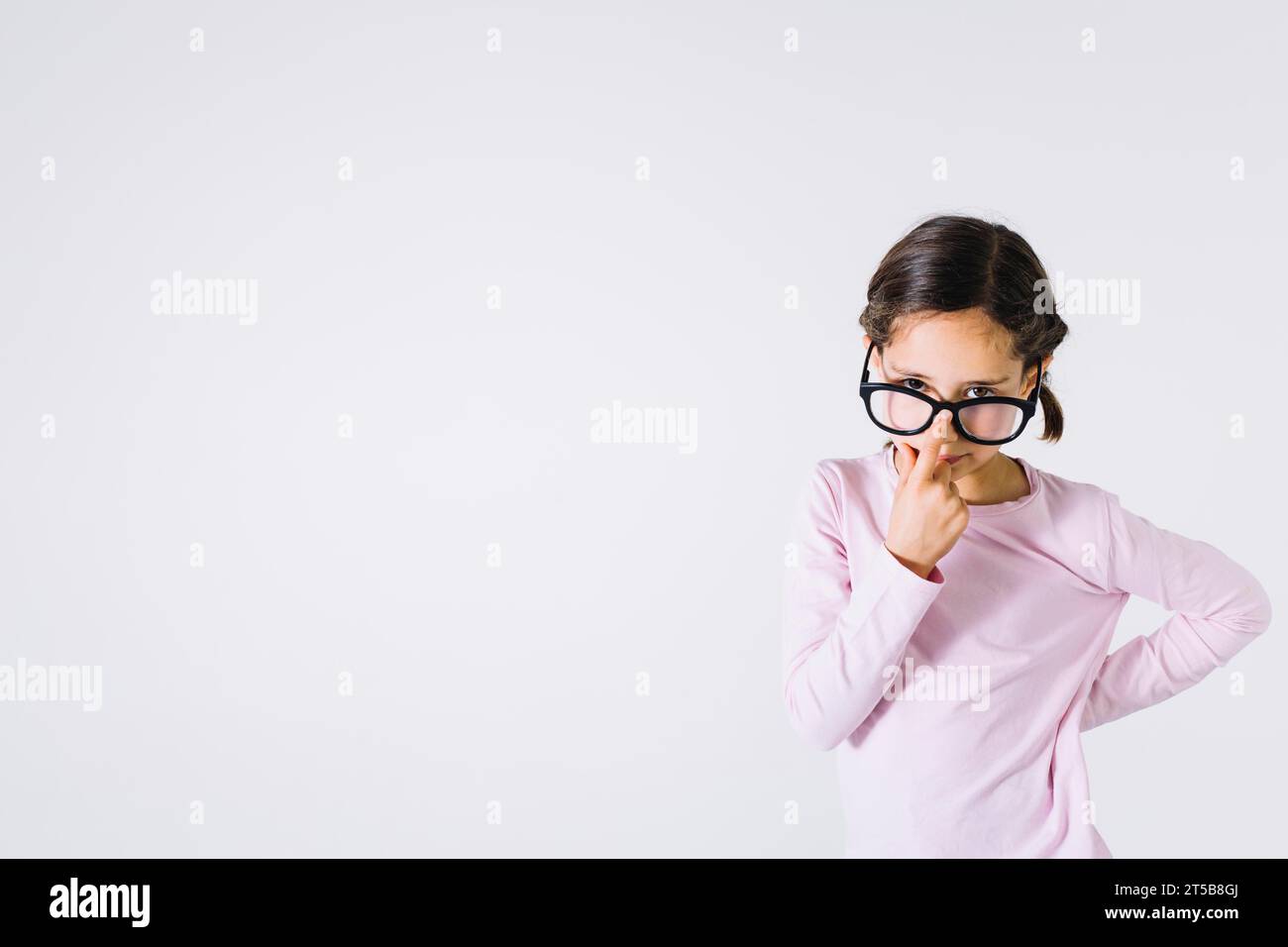 Smart girl face hi-res stock photography and images - Alamy