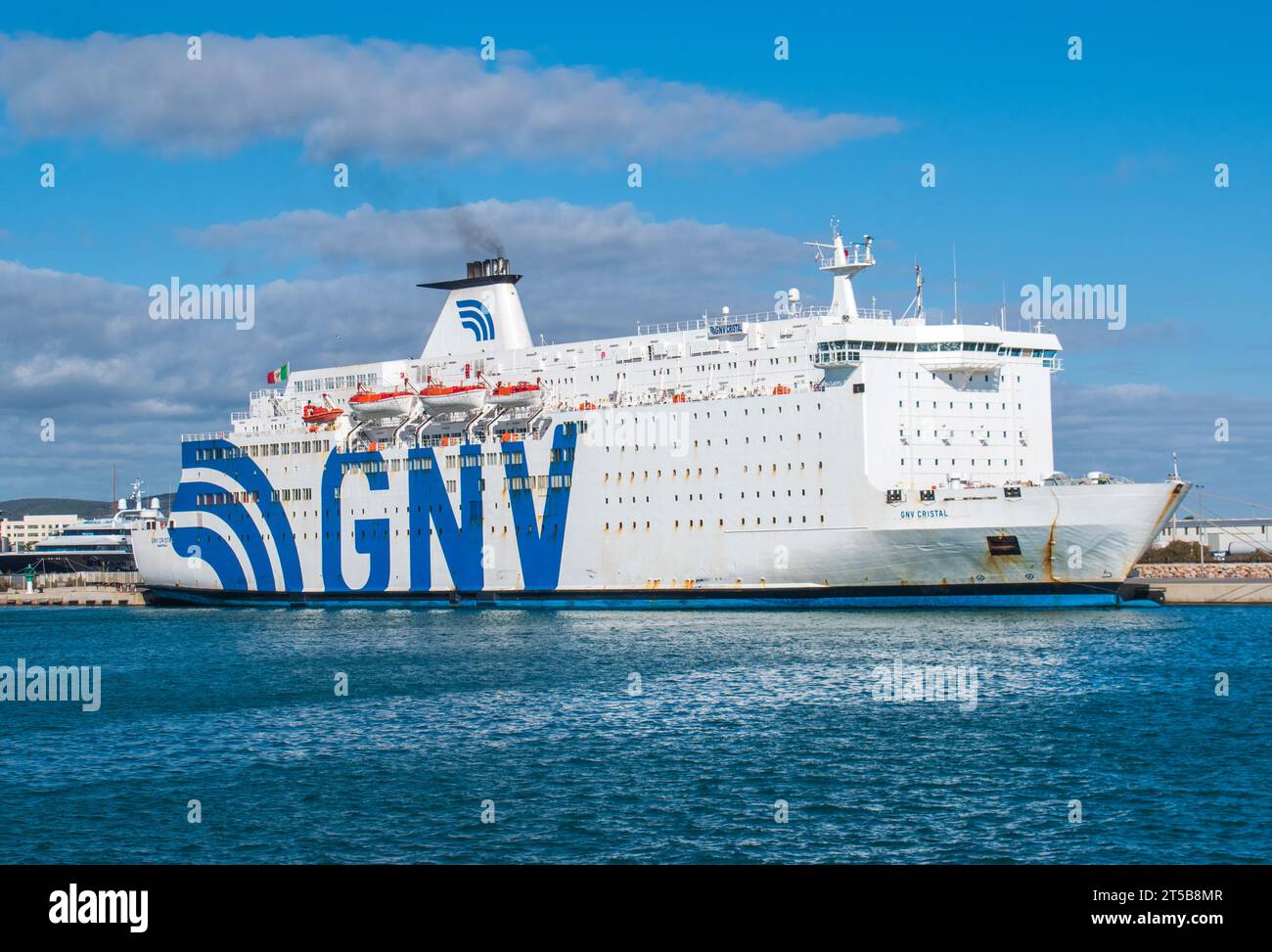 Sète, France - 28 10 2023 : ferry of the Italian company GNV (Grandi ...