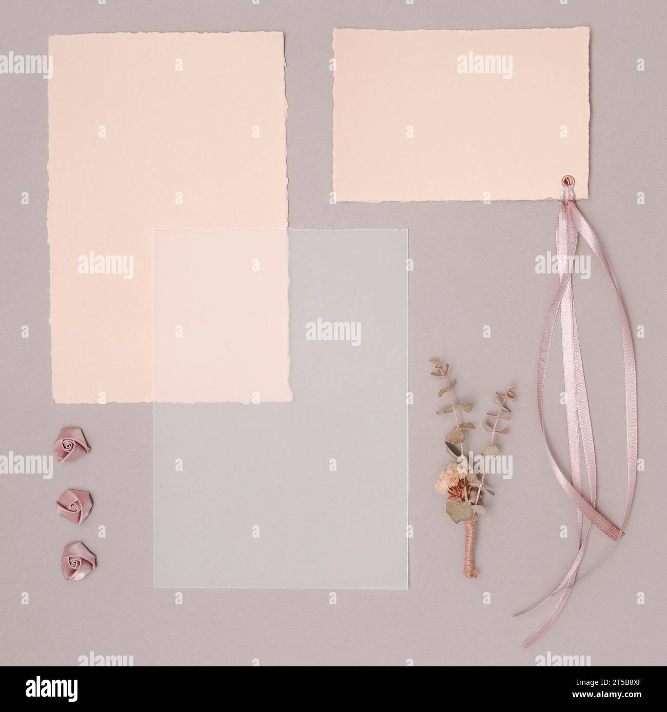 Wedding invitations top view hi-res stock photography and images - Alamy