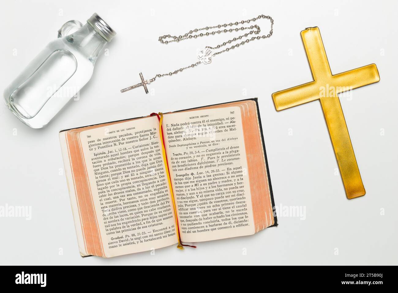 Top view religious holy objects Stock Photo - Alamy