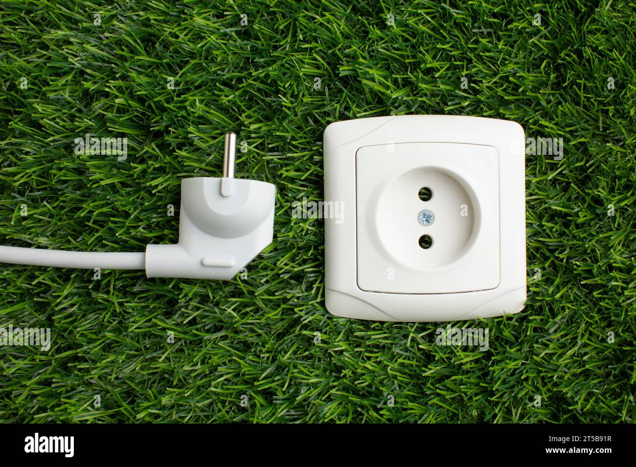Top view socket with charger Stock Photo - Alamy