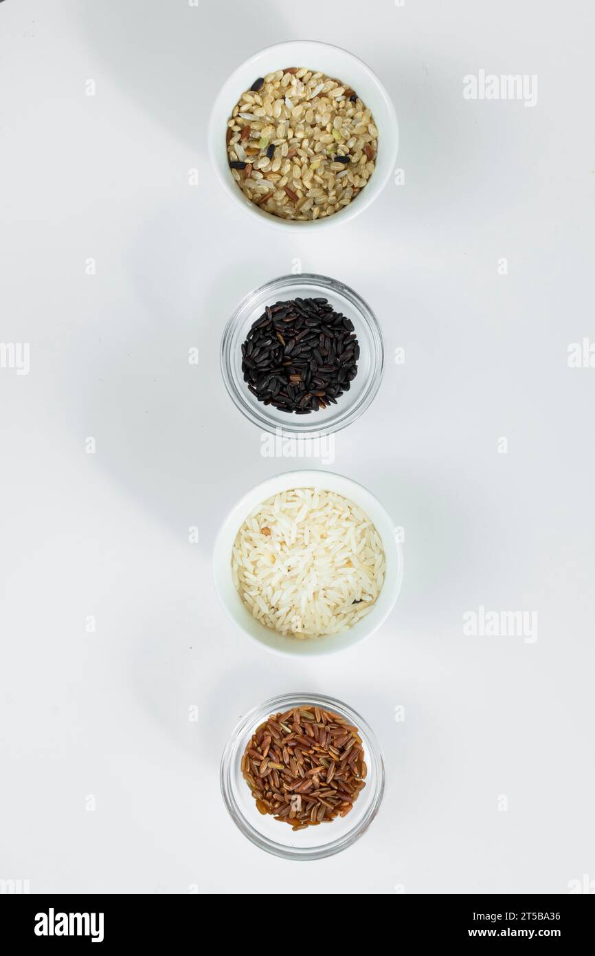 Different types rice bowls table Stock Photo - Alamy Different types rice bowls table Stock Photo - Alamy