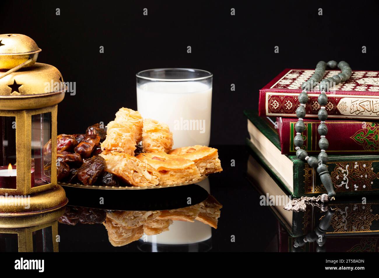 Front view islamic festive table Stock Photo - Alamy