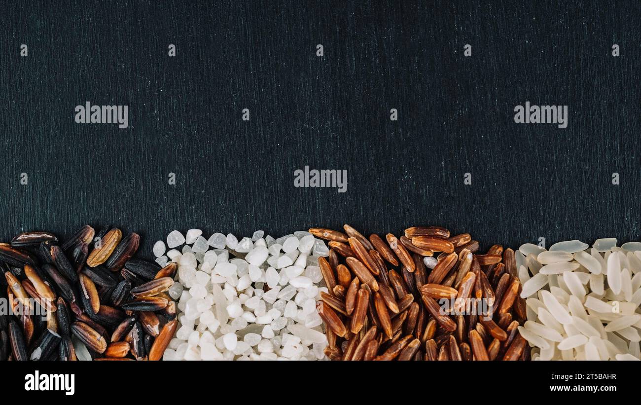 Heaps assorted rice Stock Photo - Alamy