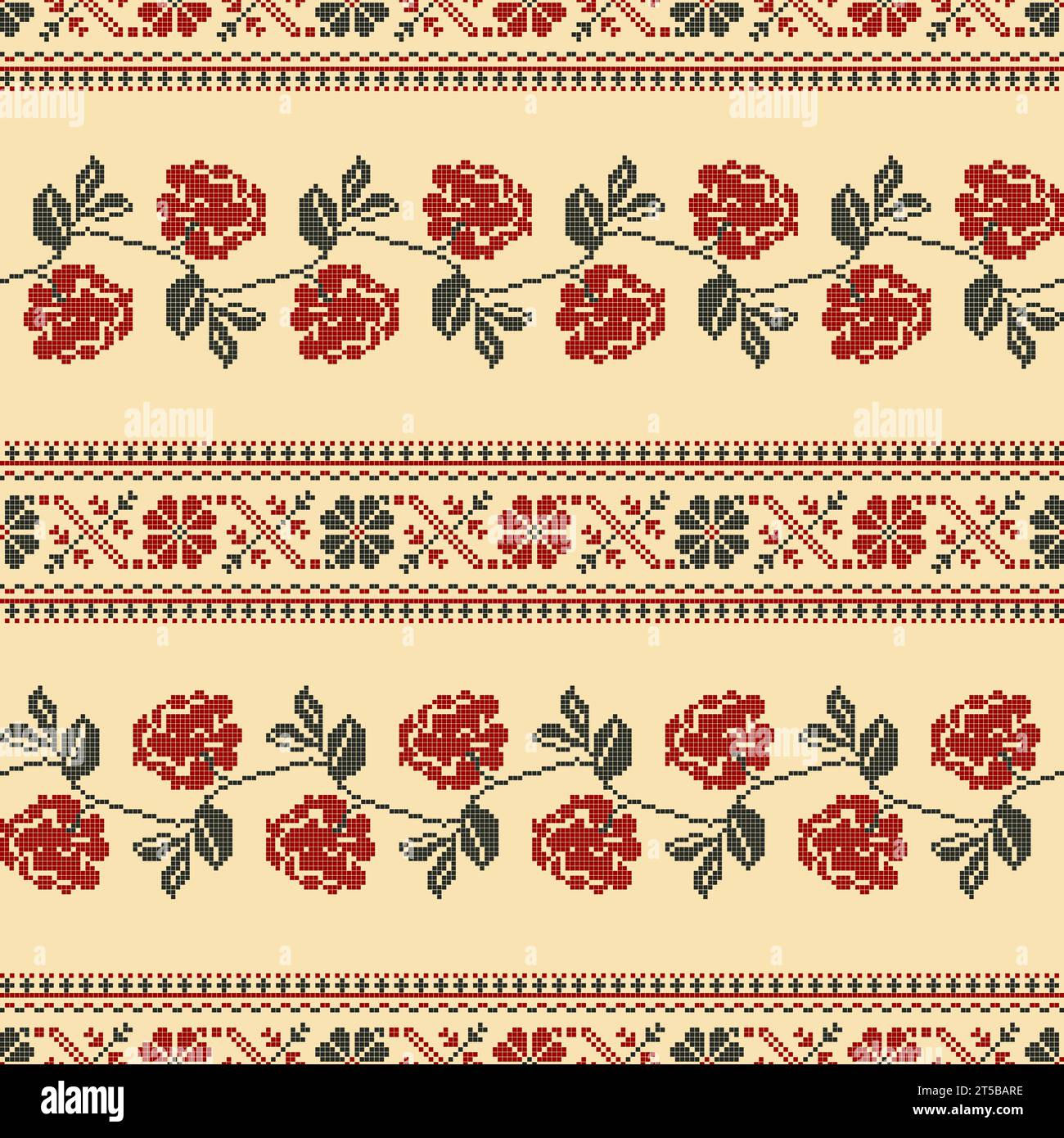 Traditional Polish embroidery vector pattern Stock Photo - Alamy