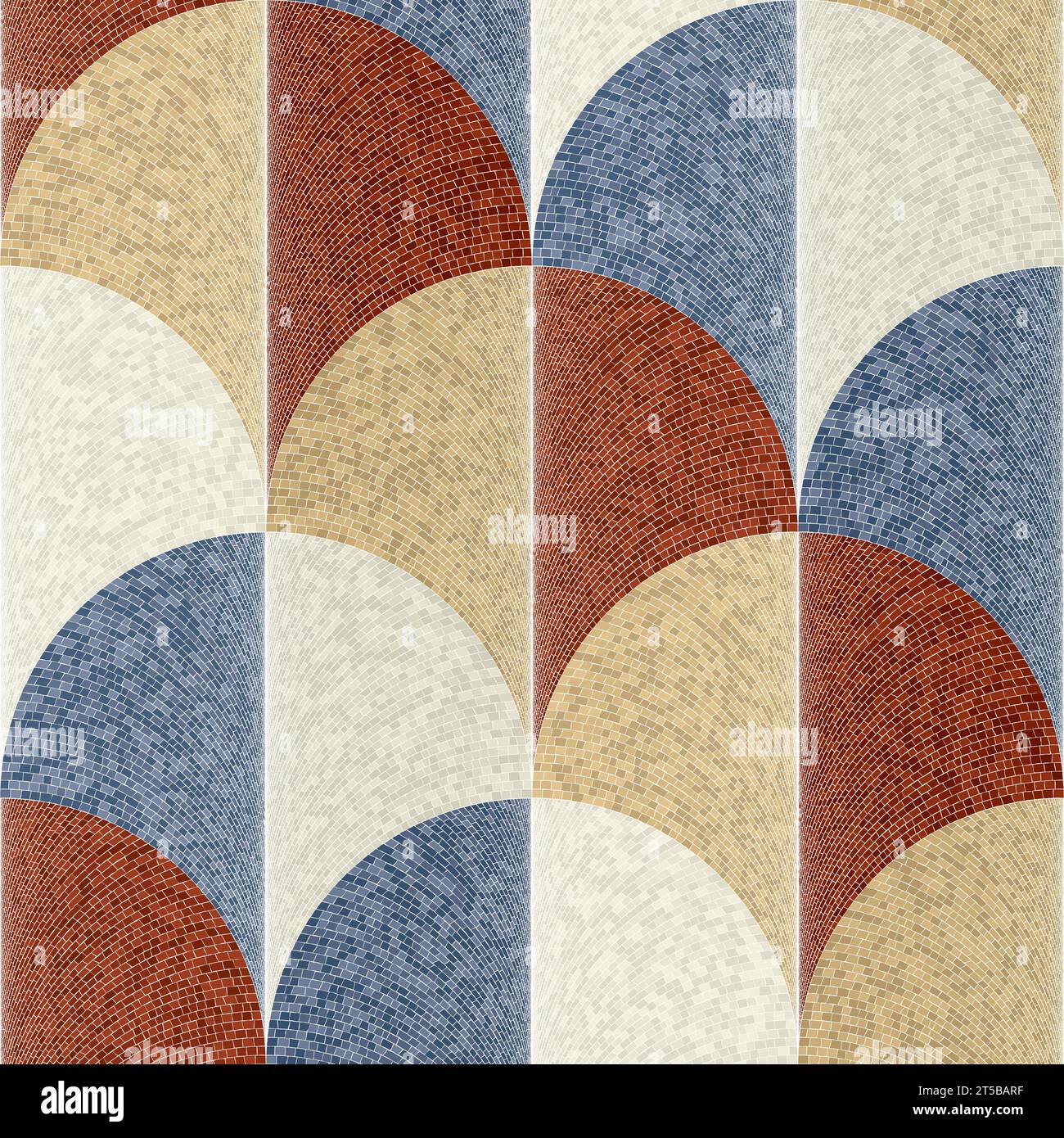 Mosaic tiles seamless pattern template, vector illustration Stock Photo ...