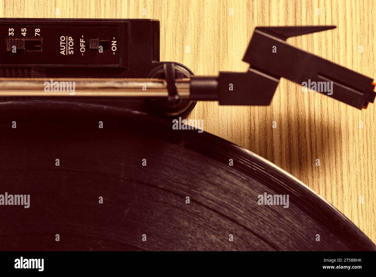Classic vinyl record player closeup. Retro style Stock Photo - Alamy