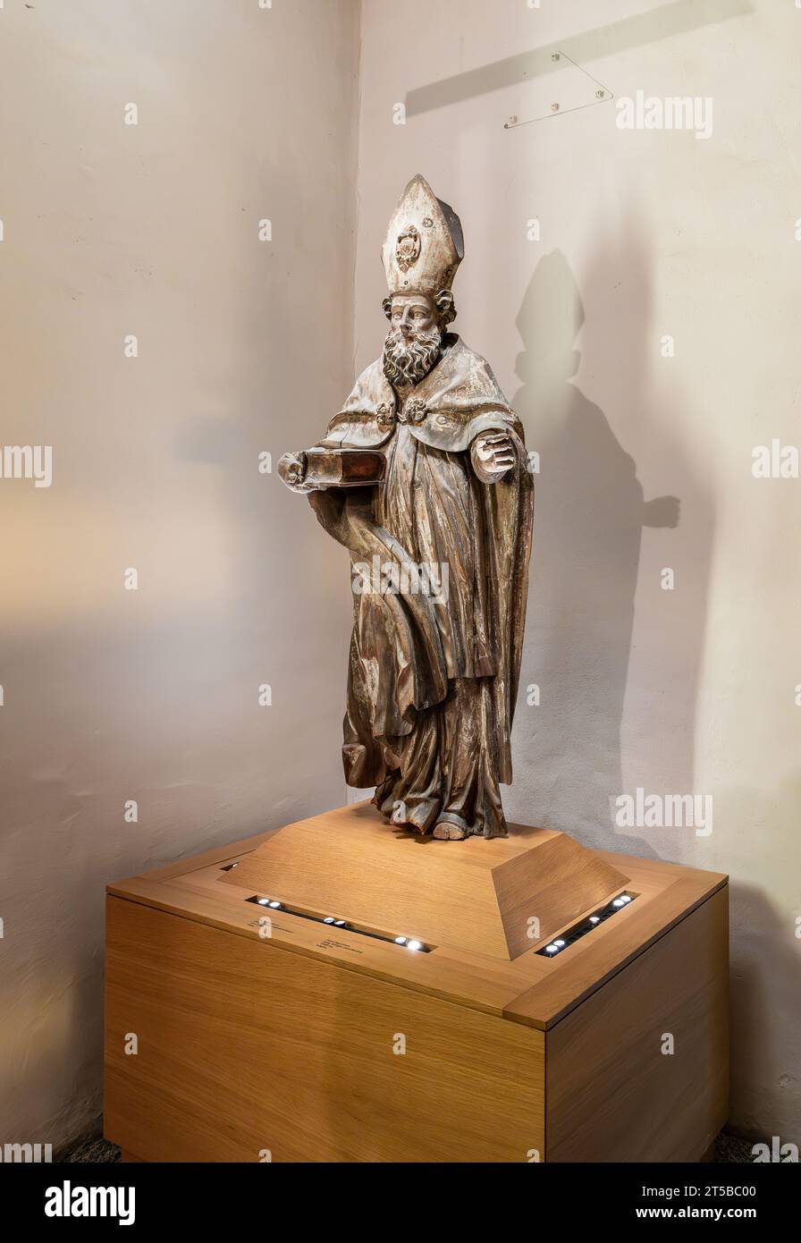 Augustinian Abbey of Neustift. Interior room of the famous Abbey Museum ...