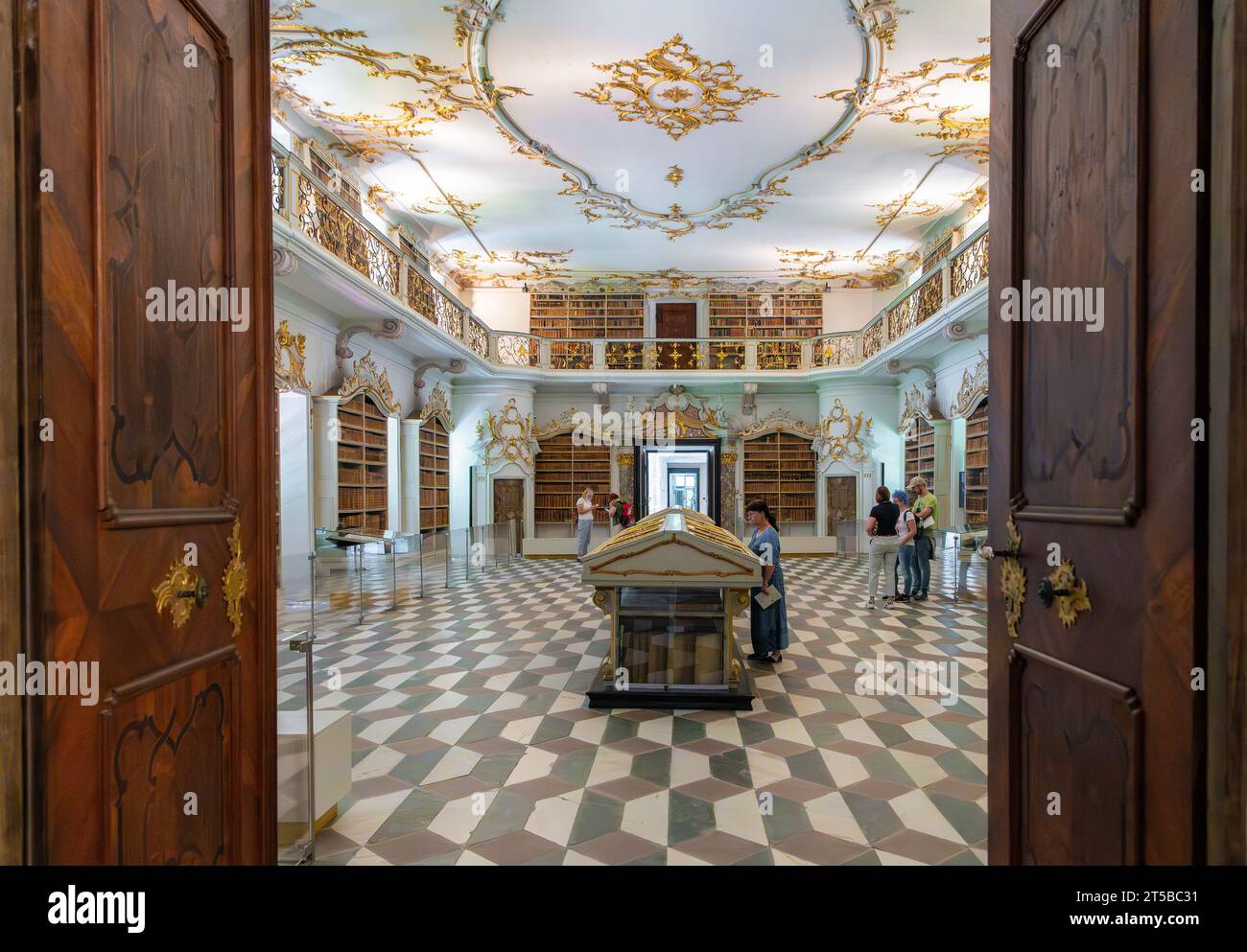 Augustinian Abbey of Neustift (Novacella). Interior of the famous ...