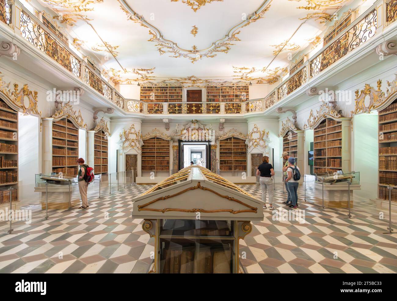 Augustinian Abbey of Neustift (Novacella). Interior of the famous ...