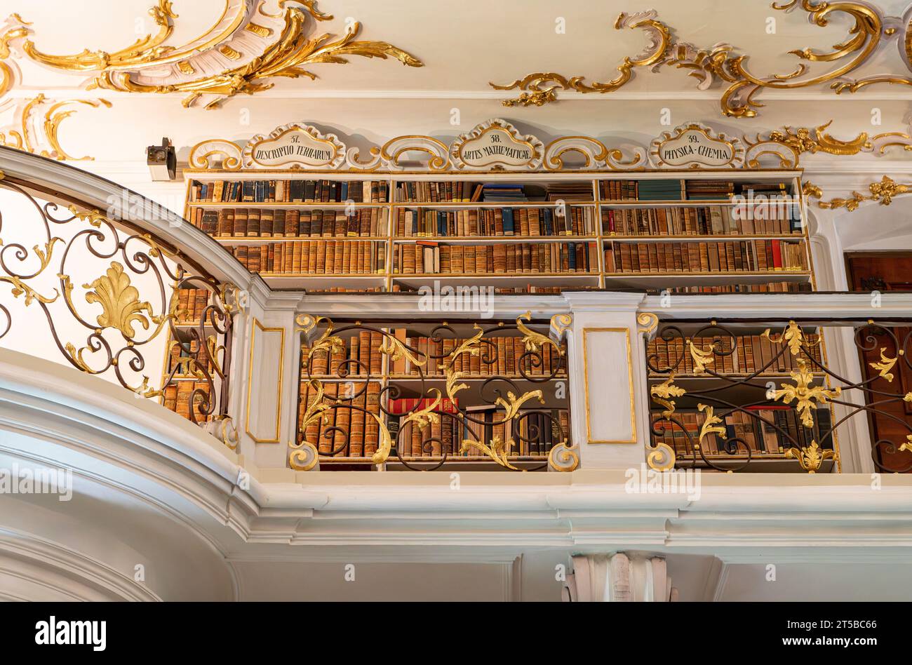 Augustinian Abbey of Neustift (Novacella). Interior of the famous ...