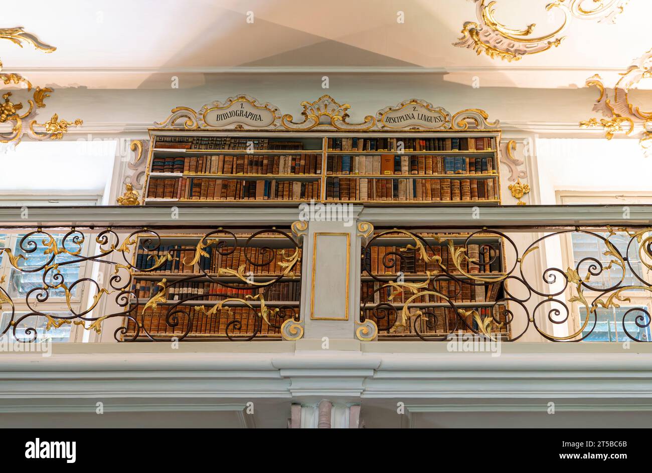 Augustinian Abbey of Neustift (Novacella). Interior of the famous ...