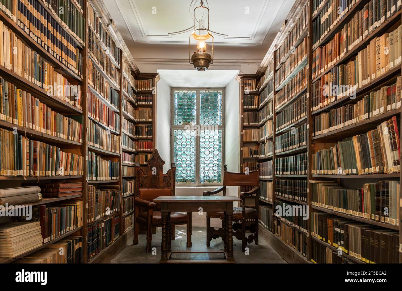 Augustinian Abbey of Neustift (Novacella). Interior of the famous ...