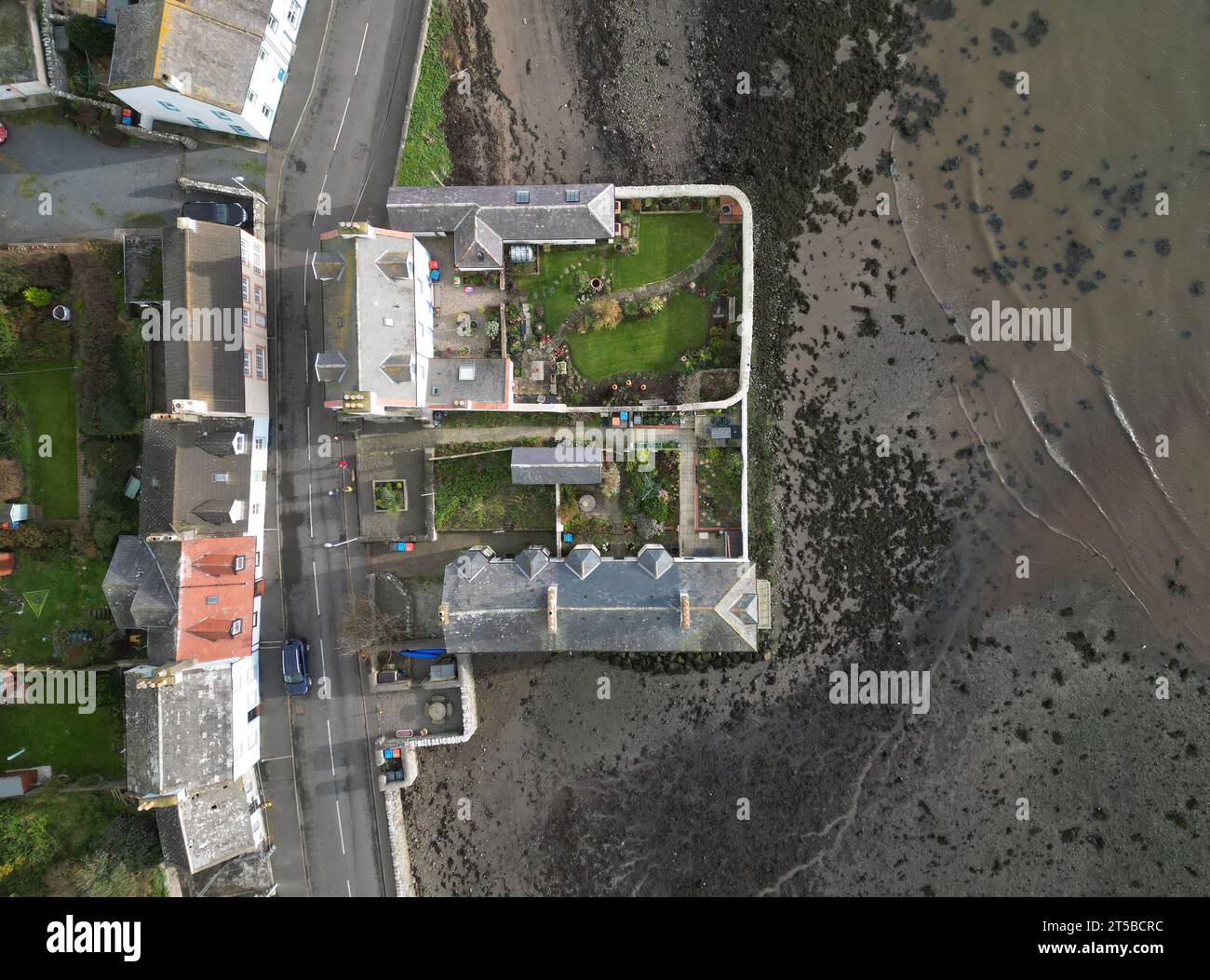 Isle of Whithorn Wigtownshire Scotland aerial view of the Captain's ...