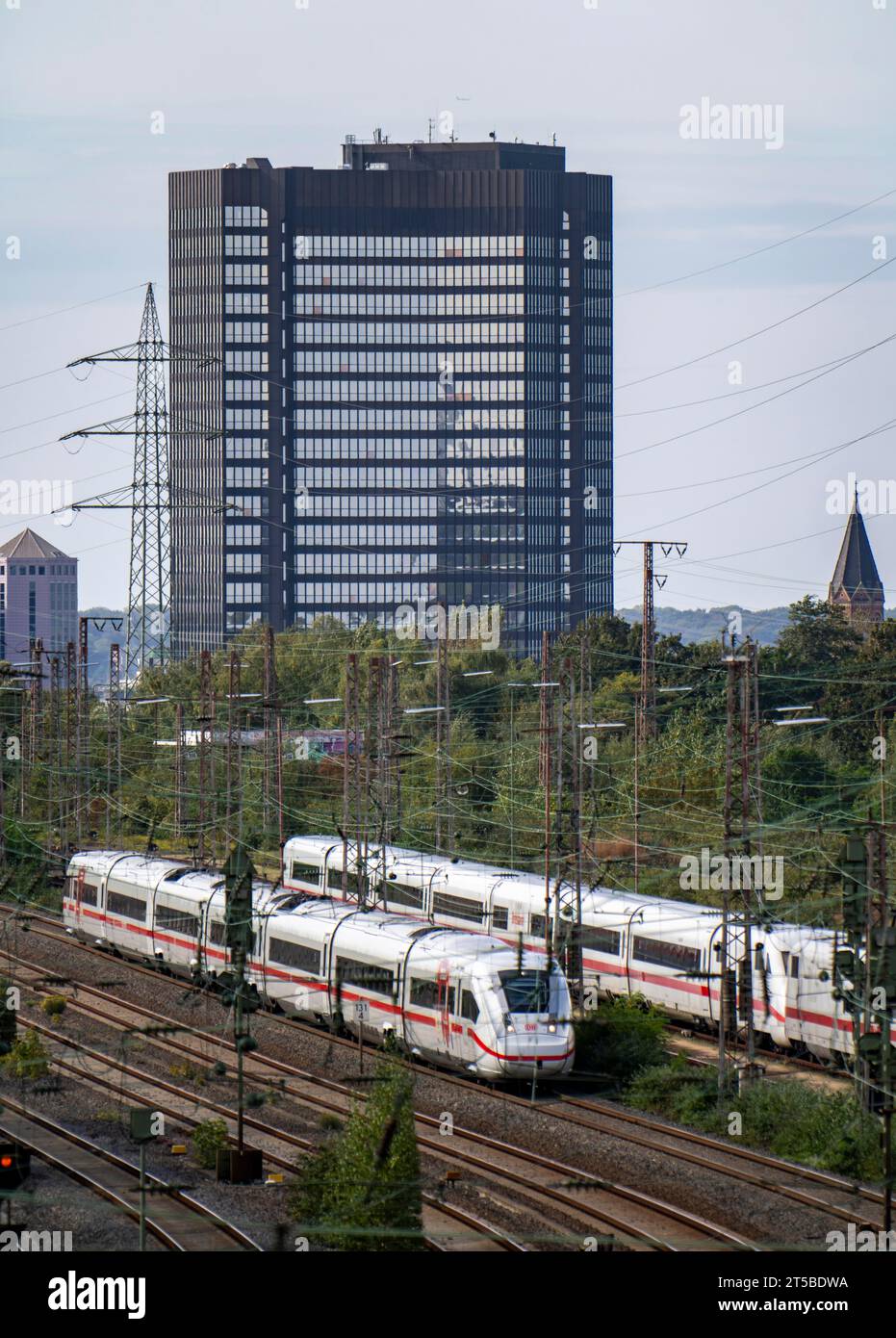 Tracks in front of Essen main station, ICE 2 train and ICE 4, in front ...