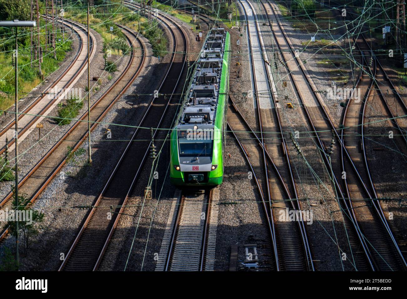 Tracks in front of Essen main station, 7 tracks in parallel, S-Bahn ...