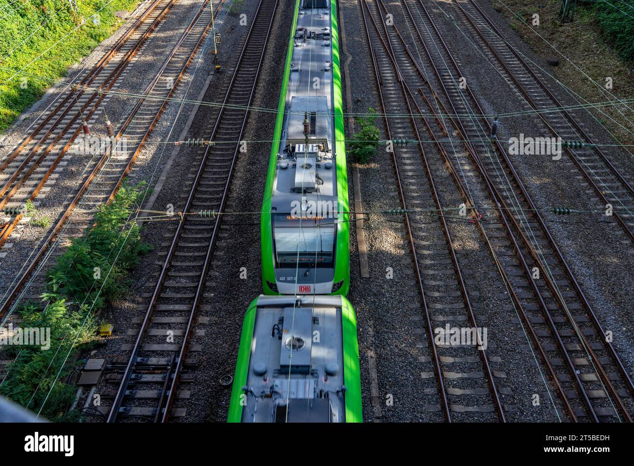 Tracks in front of Essen main station, 7 tracks in parallel, S-Bahn ...