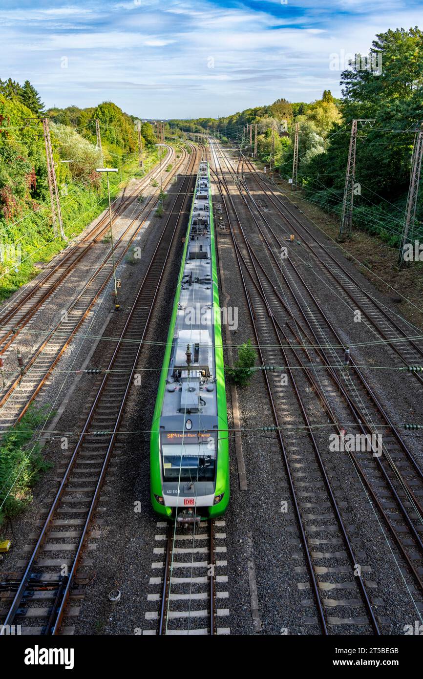 Tracks in front of Essen main station, 7 tracks in parallel, S-Bahn ...